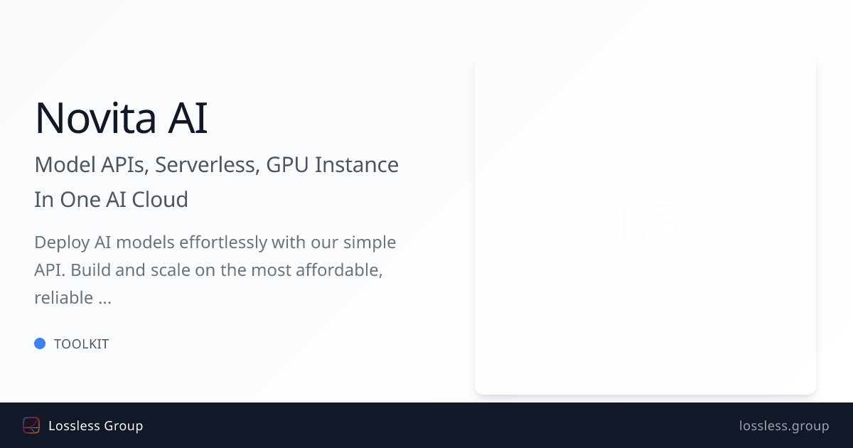Model APIs, Serverless, GPU Instance In One AI Cloud