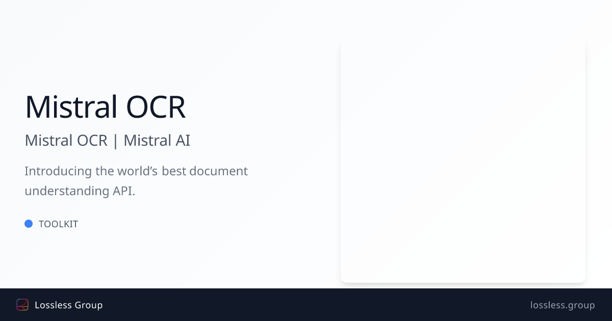 Mistral OCR | Mistral AI