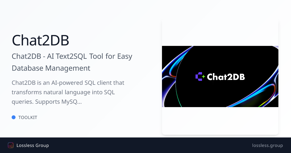 Chat2DB - AI Text2SQL Tool for Easy Database Management