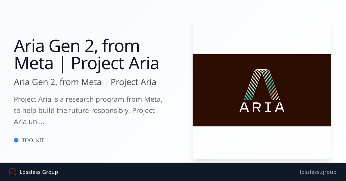 Aria Gen 2, from Meta | Project Aria