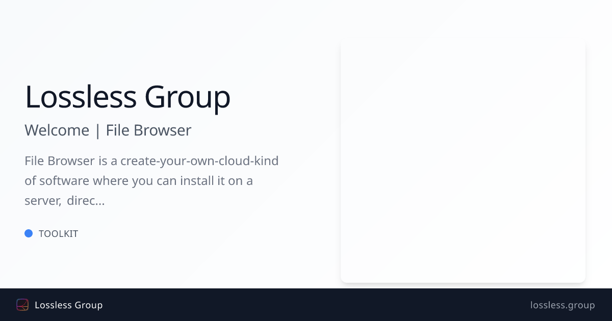 Welcome | File Browser